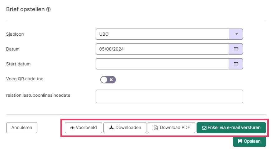 Briefsjablonen - Documentgeneratie – AdminPulse