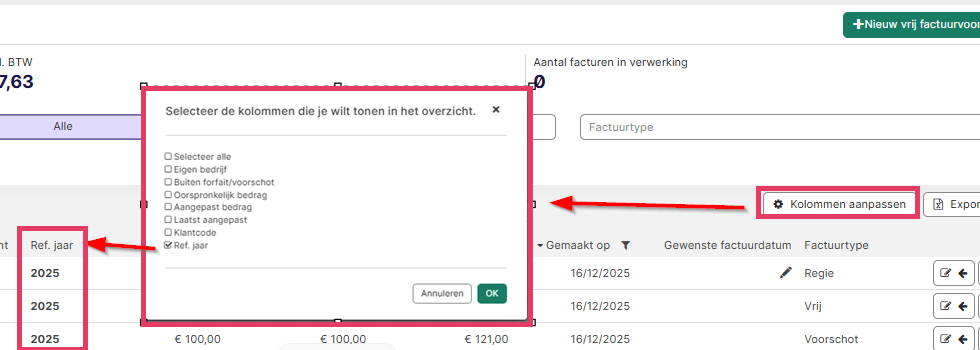 Hoe stel je een facturatieschema gebaseerd op referentiejaar in? – AdminPulse